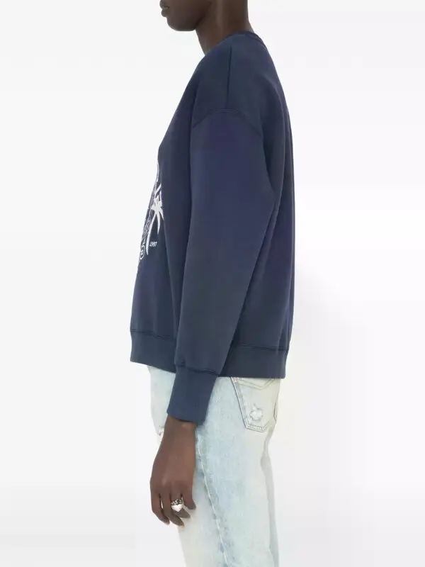 Zadig&Voltaire Graphic Embroidered V-neck Sweatshirt - Blue