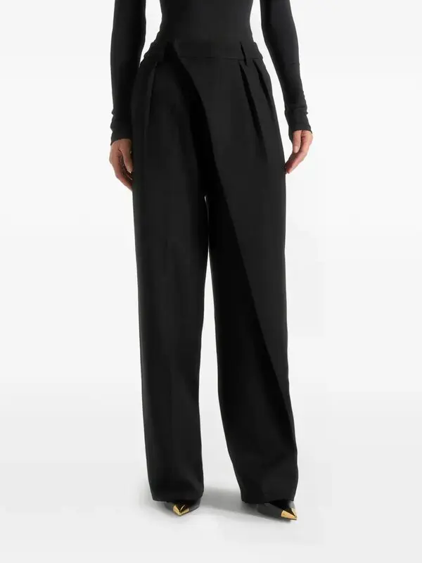 Manière De Voir Tailored Wrap Pleat Wide-leg Trousers