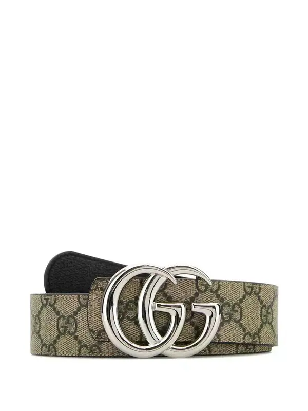 Gucci Gg Monogram Buckle Belt - Neutrals