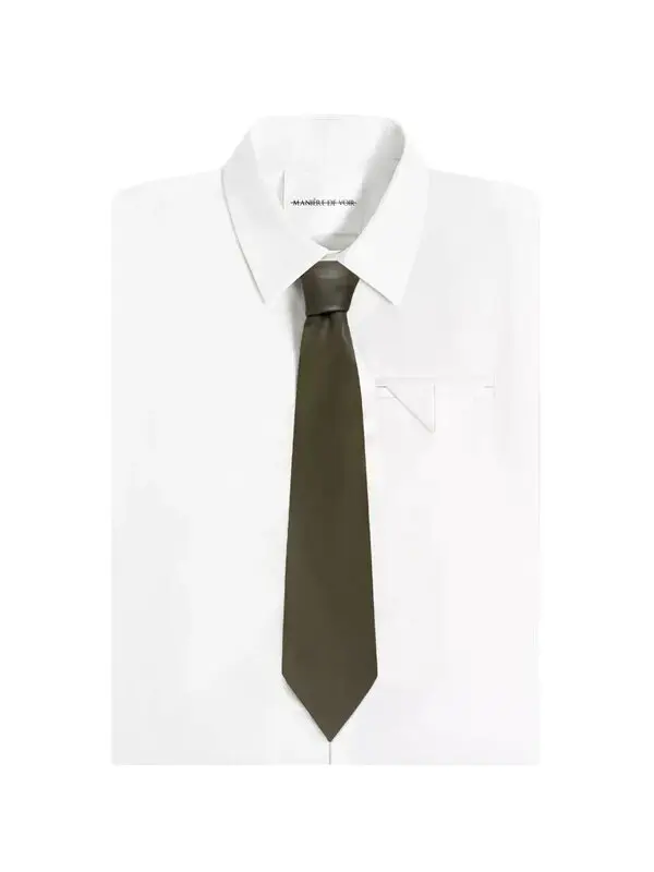 Manière De Voir Faux-leather Tie - Green