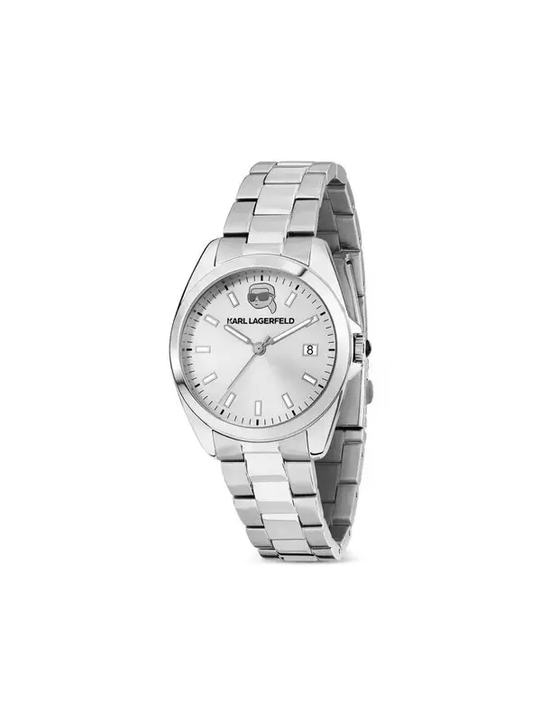 Karl Lagerfeld Round 35mm Essentials Watch - Silver