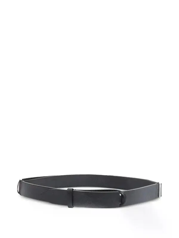 ORTIGNI Leather Belt With Buckle - Black