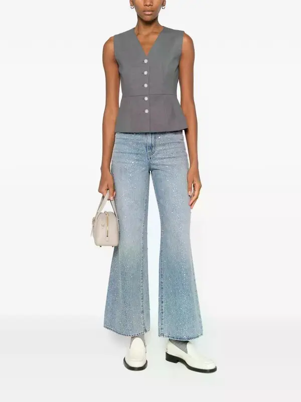 Maje Sleeveless Button Detailed Waistcoat - Grey