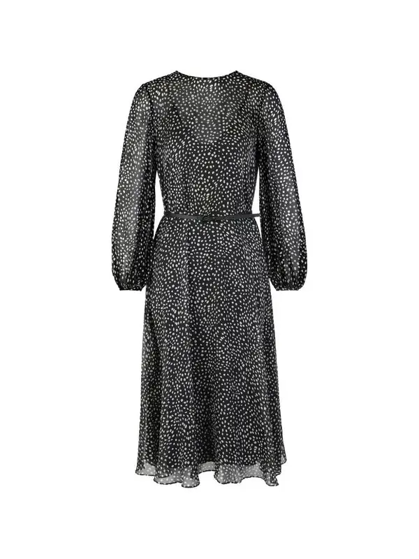 Max Mara Polka Dot Ruffled Dress
