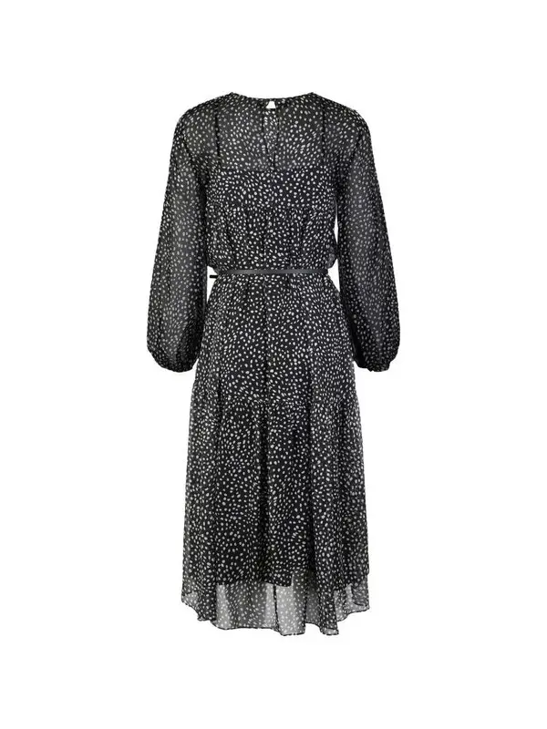 Max Mara Polka Dot Ruffled Dress