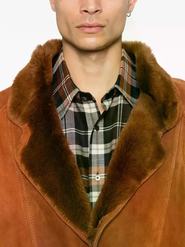 A.N.G.E.L.O. VINTAGE CULT 1980s Leather Coat With Fur Collar