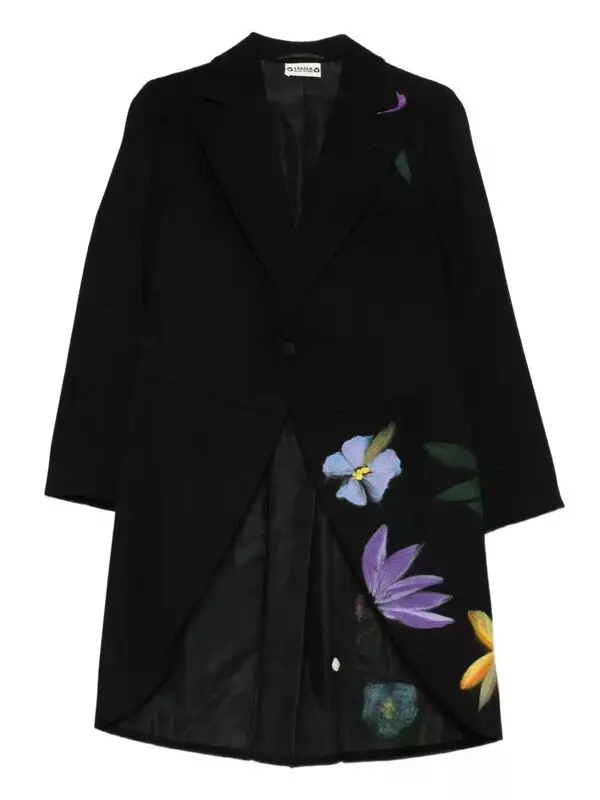 A.N.G.E.L.O. VINTAGE CULT Floral Detail Wool Coat