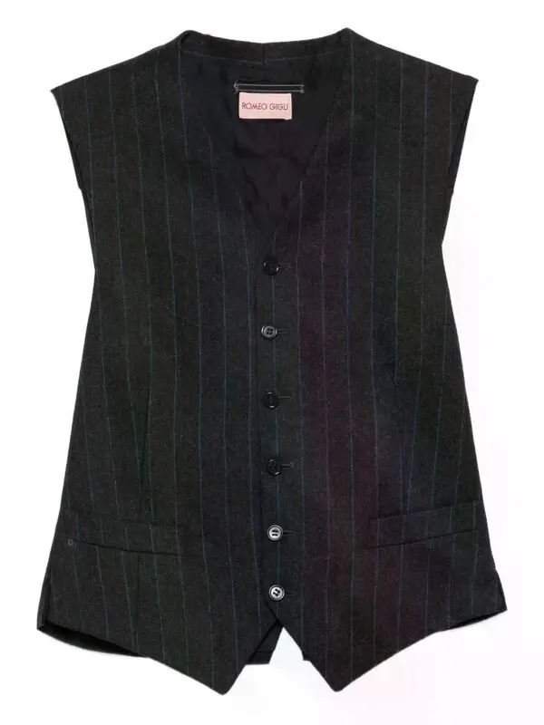 ROMEO GIGLI 1990s Striped Waistcoat
