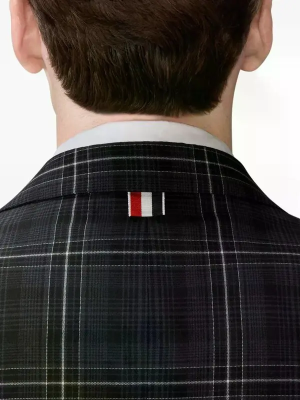 Thom Browne Plaid-pattern Single-breasted Blazer