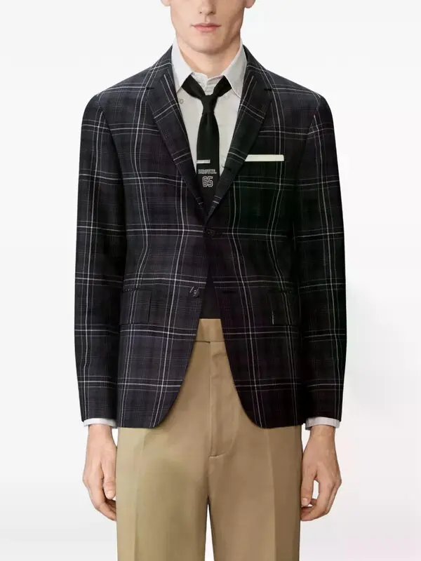 Thom Browne Windowpane Plaid Cool Wool Unconstructed Sportcoat