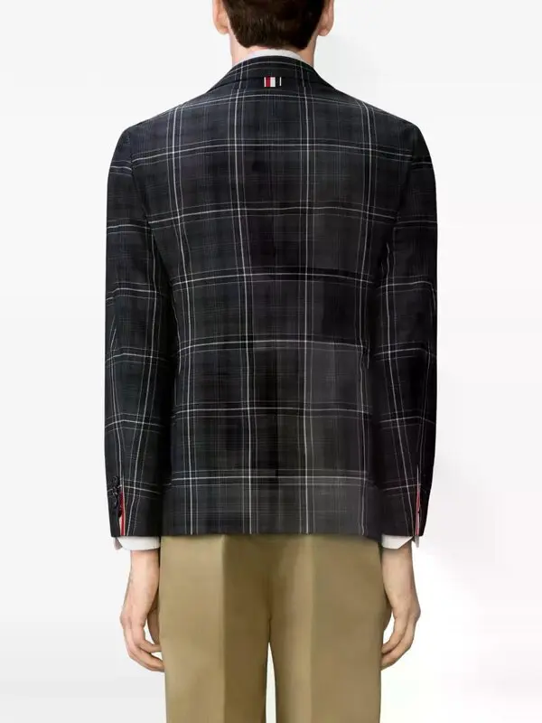 Thom Browne Windowpane Plaid Cool Wool Unconstructed Sportcoat