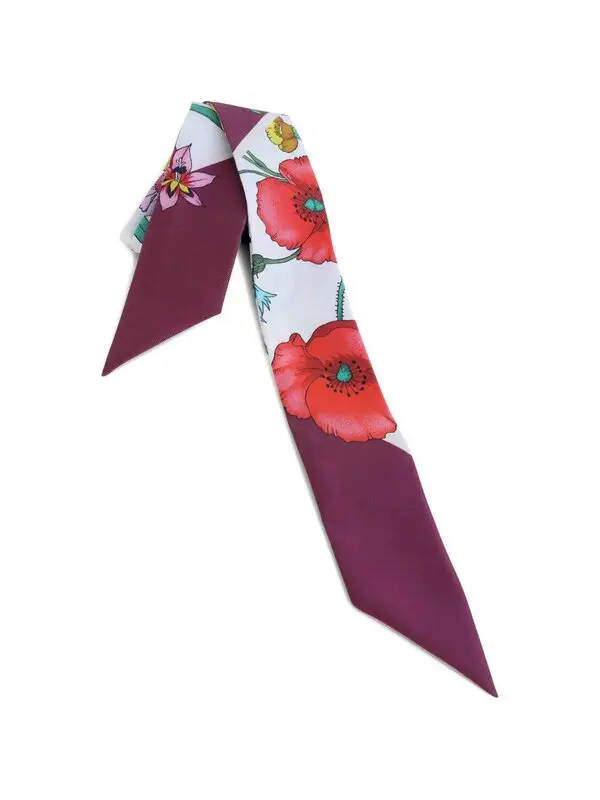 Gucci Floral Bandeau Scarf - Purple