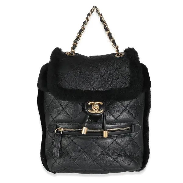 Chanel Quilted Shearling Paris Hamburg Backpack
