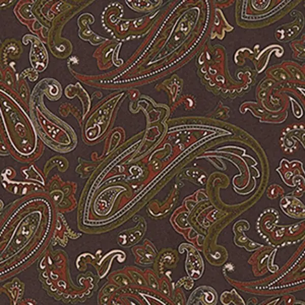Saint Laurent Silk Paisley Scarf - Brown