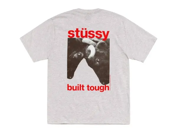 StÜssy Built Tough Tee Shirt - Ash Heather