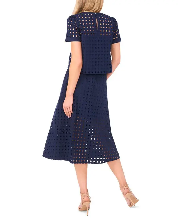 CECE DUPRAZ Circle Eyelet Midi Skirt