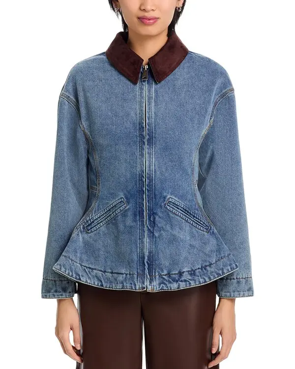 Line & Dot Mottle Jacket - Denim