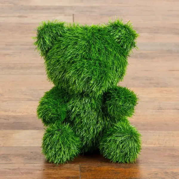 NEARLY NATURAL 14 Uv Resistant Artificial Grass Garden Plush Topiary Bear