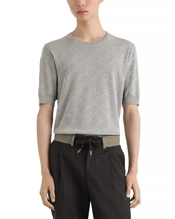 Dolce & Gabbana Short Sleeve Logo Sweater - Light Grey