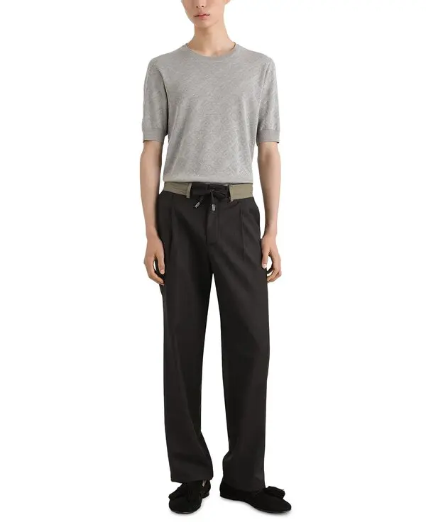 Dolce & Gabbana Short Sleeve Logo Sweater - Light Grey