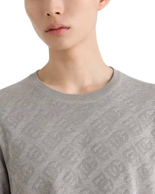 Dolce & Gabbana Short Sleeve Logo Sweater - Light Grey