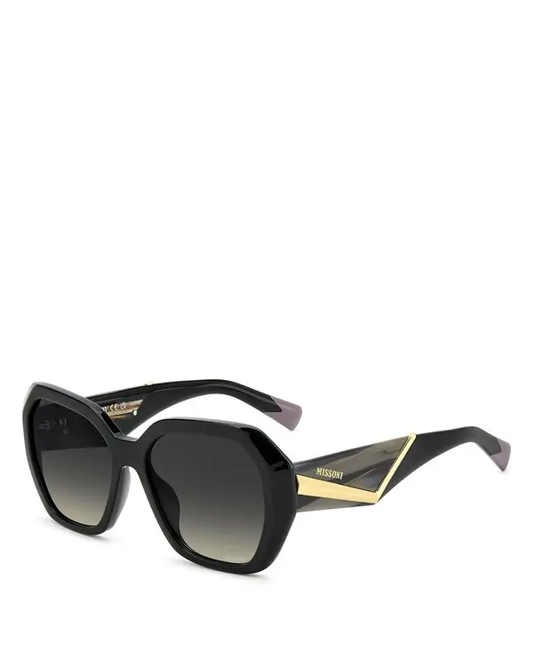 Missoni Square Geometrical Sunglasses, 55mm