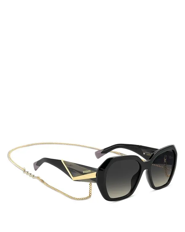 Missoni Square Geometrical Sunglasses, 55mm - Black