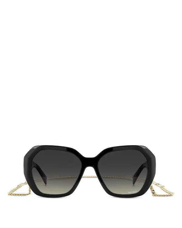 Missoni Square Geometrical Sunglasses, 55mm - Black
