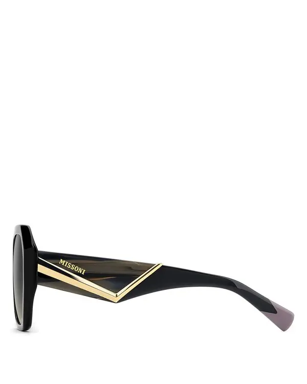 Missoni Square Geometrical Sunglasses, 55mm - Black