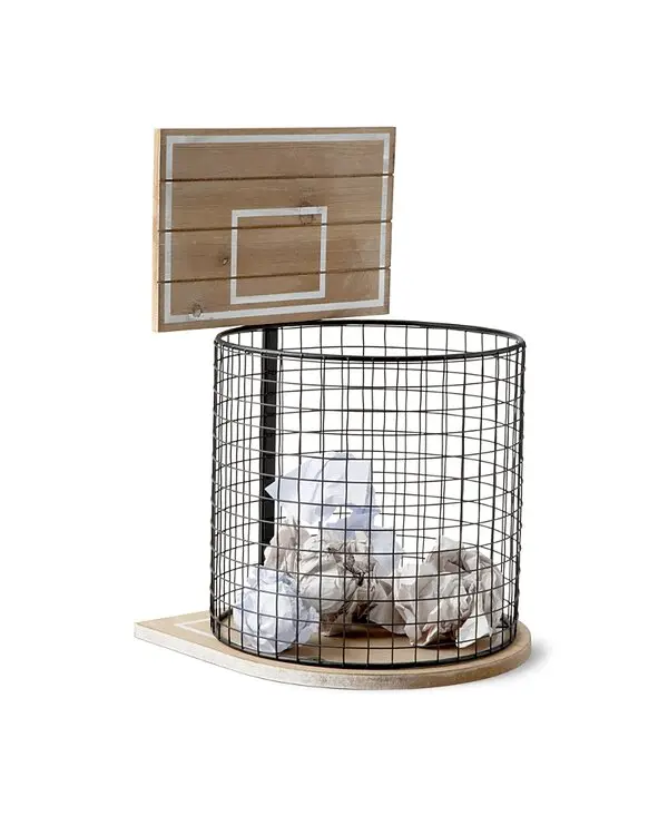 UNCOMMON GOODS Basketball Wastebasket - Black