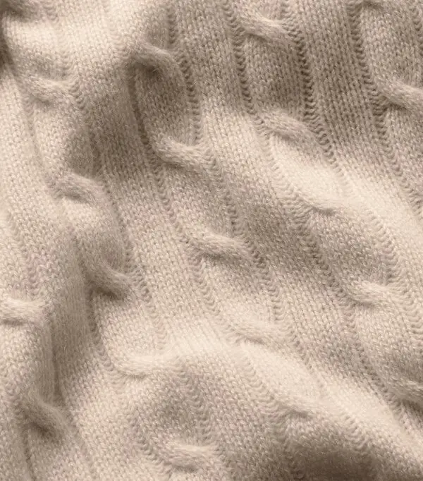 Ralph Lauren Cashmere Cable-knit Throw