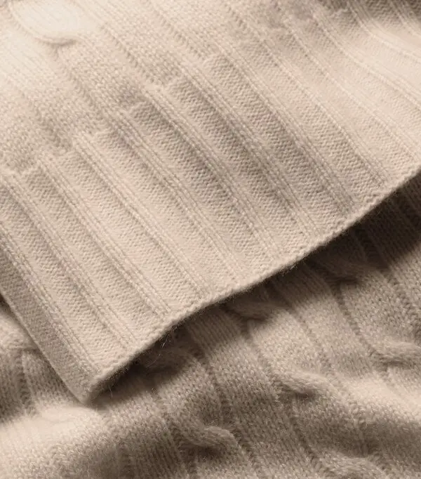 Ralph Lauren Cashmere Cable-knit Throw