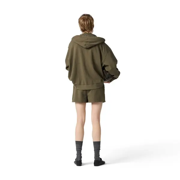 Miu Miu Garment-dyed Fleece Shorts