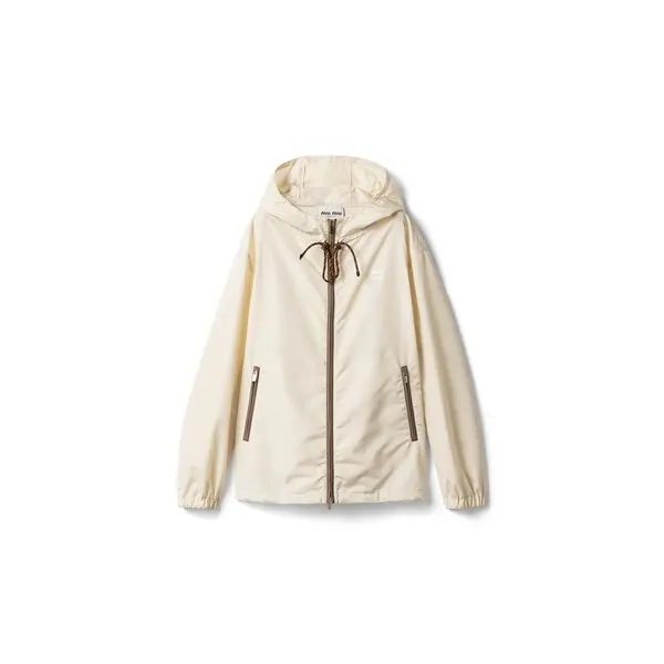 Miu Miu Technical Fabric Blouson Jacket - Vanilla