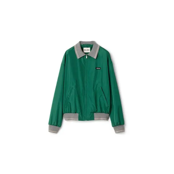 Miu Miu Technical Poplin Bomber Jacket