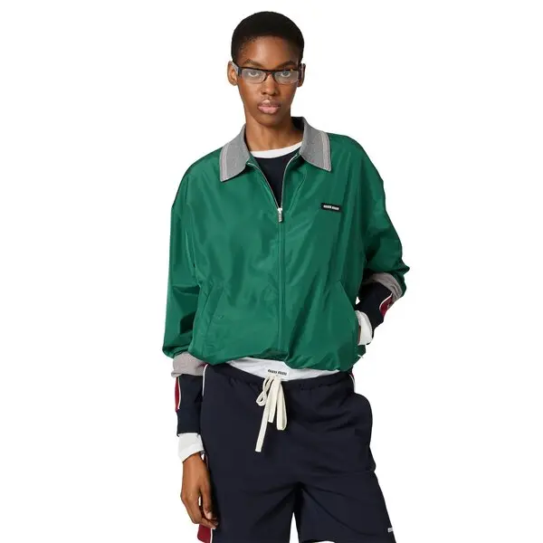 Miu Miu Technical Poplin Bomber Jacket