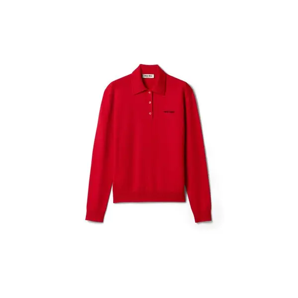 Miu Miu Wool Knit Polo Shirt
