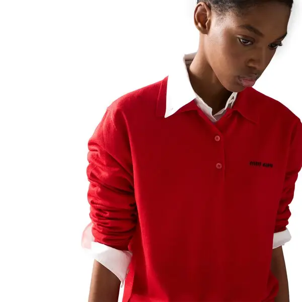 Miu Miu Wool Knit Polo Shirt