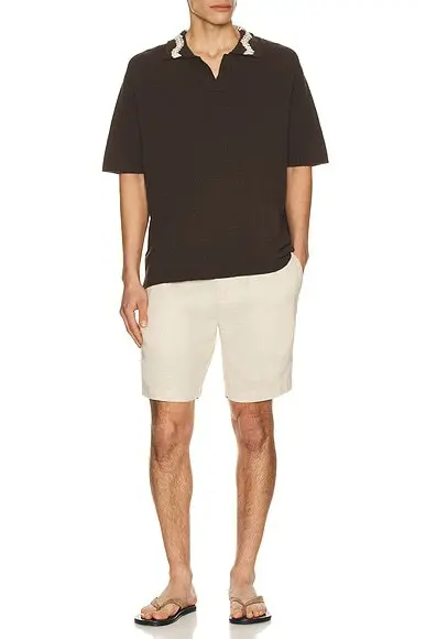 Commas Hand Crochet Collar Polo