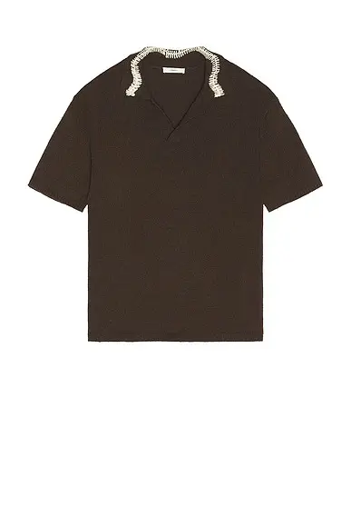 Commas Hand Crochet Collar Polo