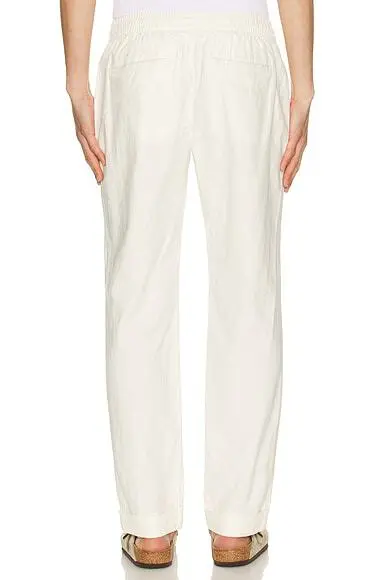 Onia Linen Cotton Stretch Cuff Pant - Egret