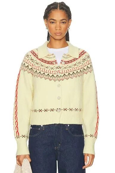 Guest In Residence Cloud Chalat Cardigan - Mist Combo