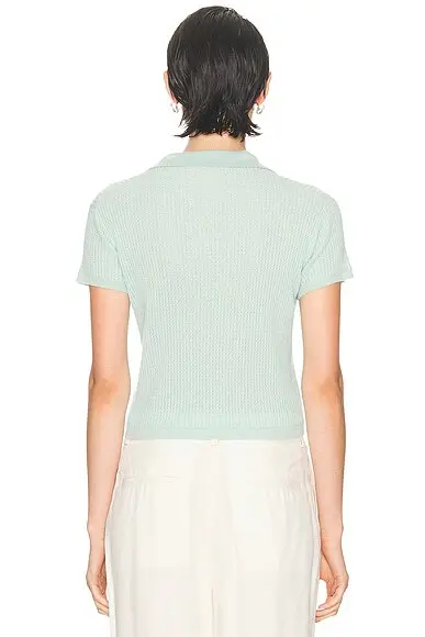 Guest In Residence Shrunken Polo Top - Seaglass