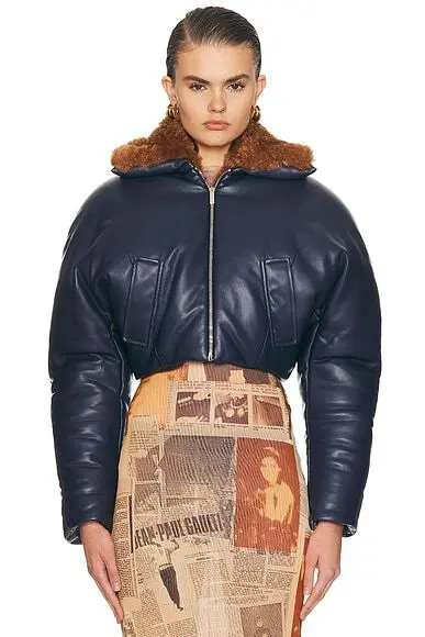 Atlein Cropped Aviator Jacket