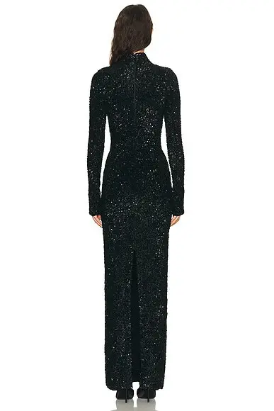 Adam Lippes Sequin Embellished Maxi Dress
