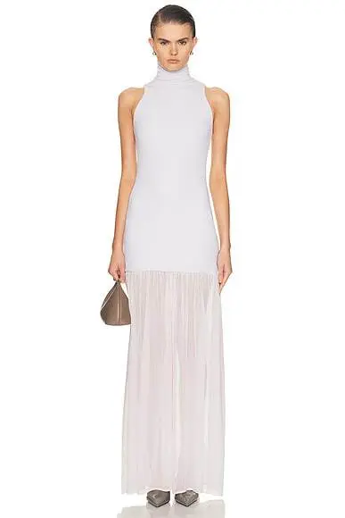Enza Costa Airy Halter Turtleneck Dress