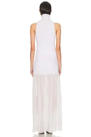 Enza Costa Airy Halter Turtleneck Dress