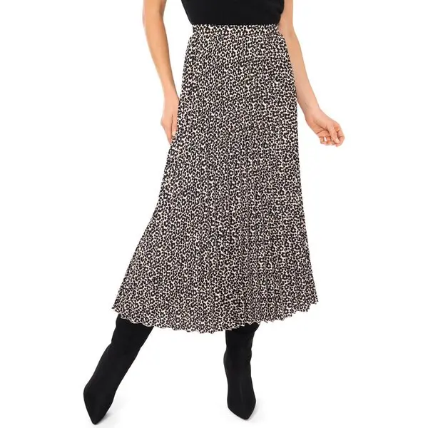 Halogen Floral Dot Pleated Skirt - Birch