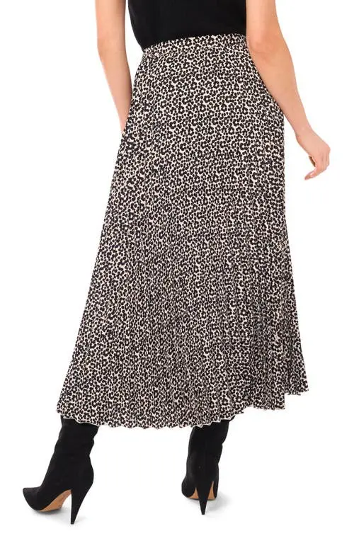 Halogen Floral Dot Pleated A-line Skirt - Birch