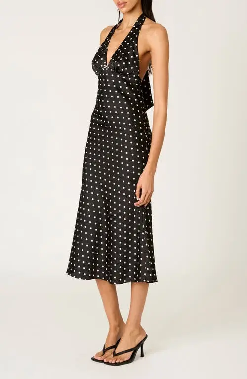 black polka dot slip dress Black Polka Dot Slip Maxi Dress & Reviews - Black - Dresses main image 0